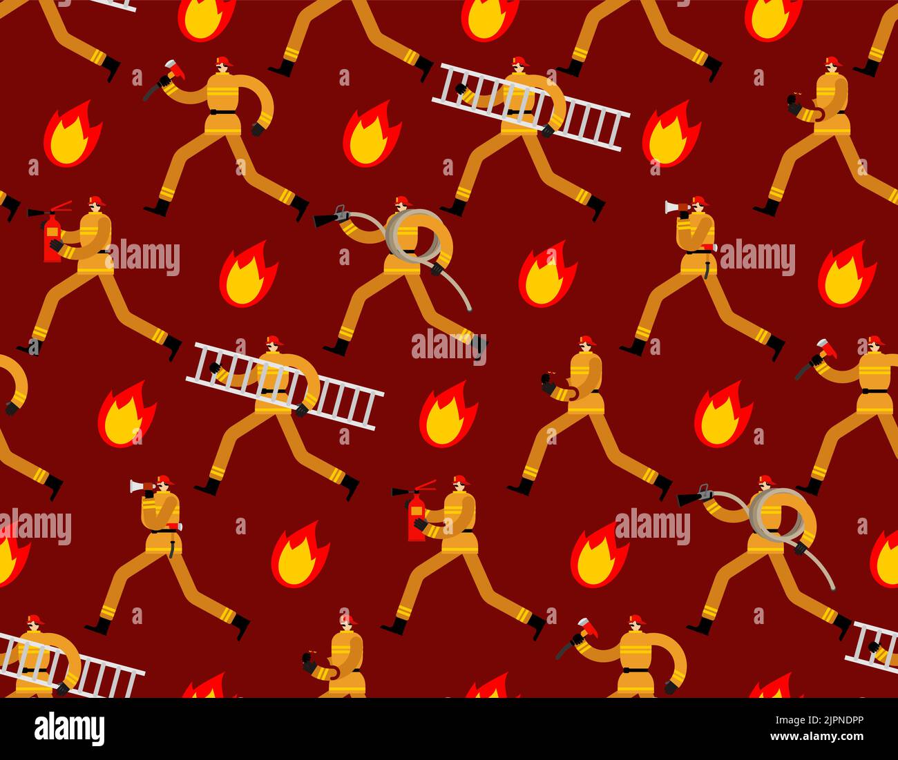 Firefighter pattern seamless. fireman background. firefighter run on ...