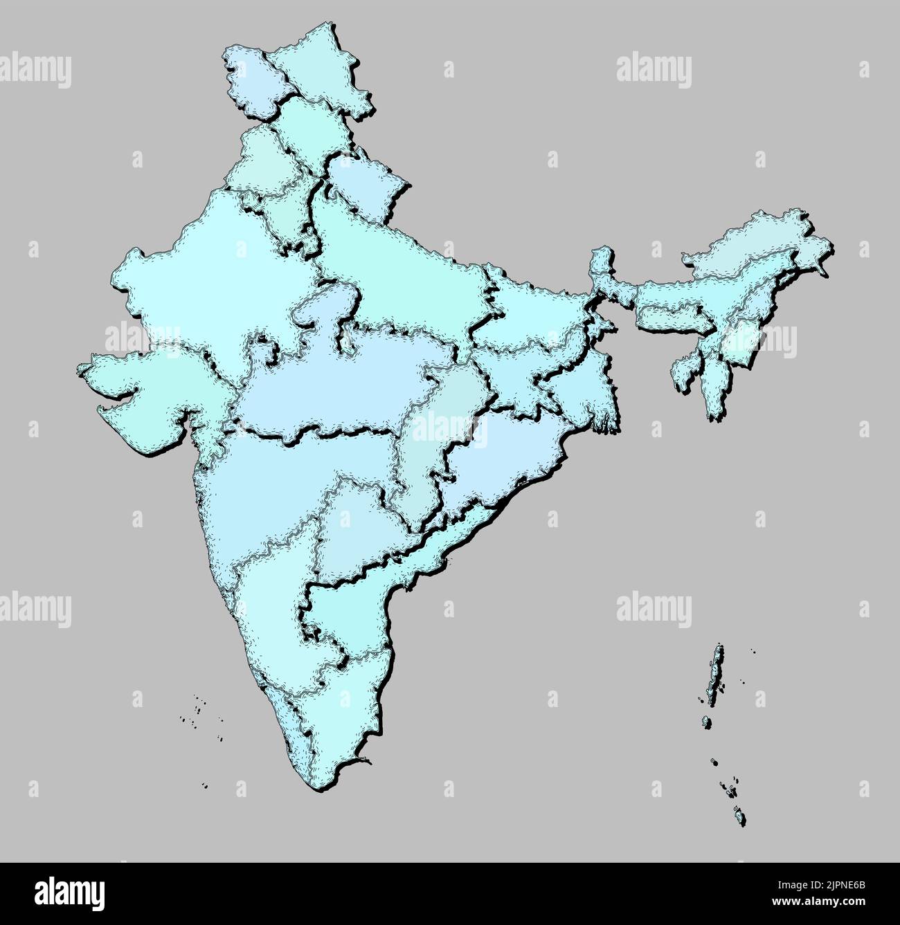 Delhi map of indian states hi-res stock photography and images - Alamy