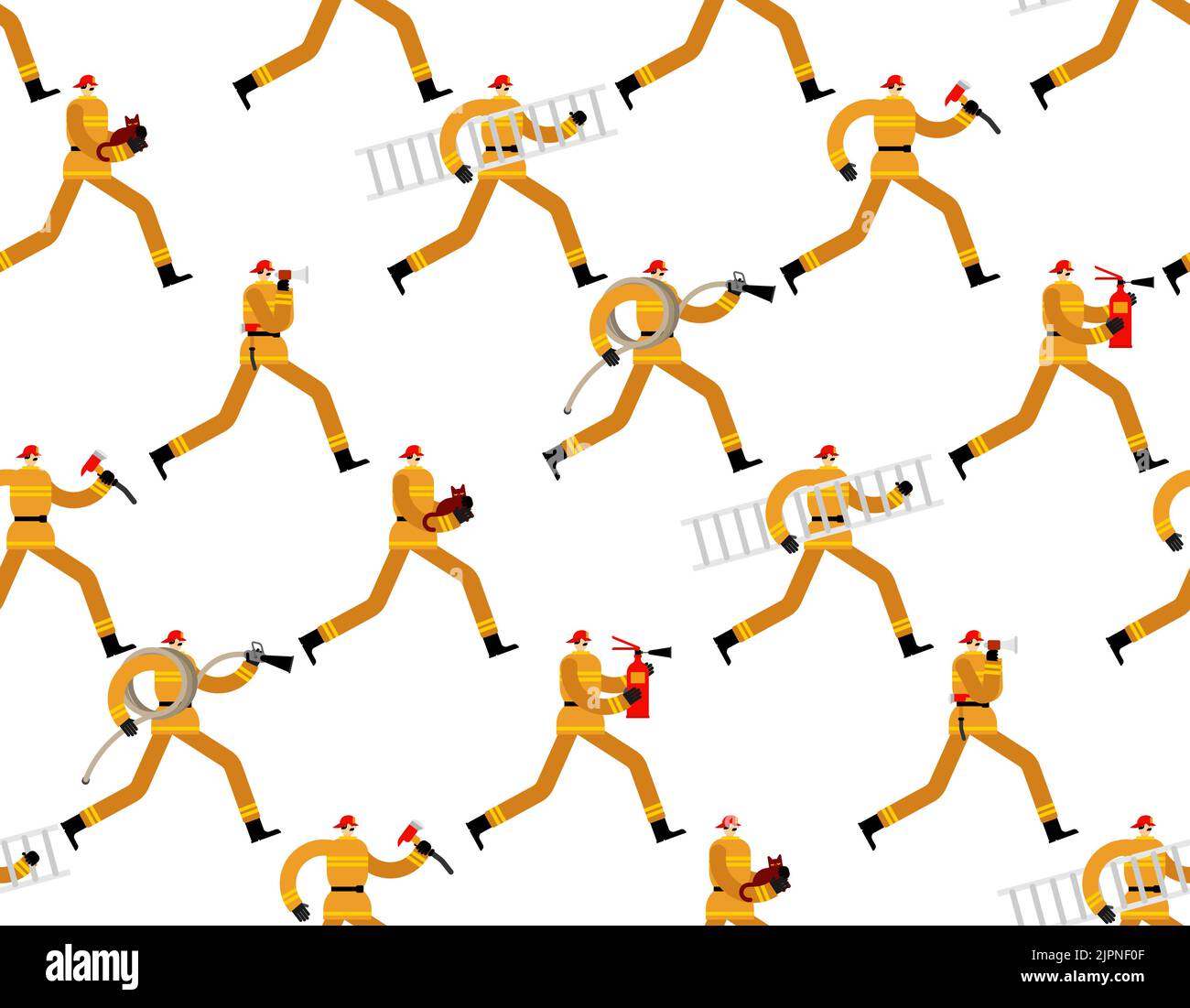 Firefighter pattern seamless. fireman background. firefighter run on ...