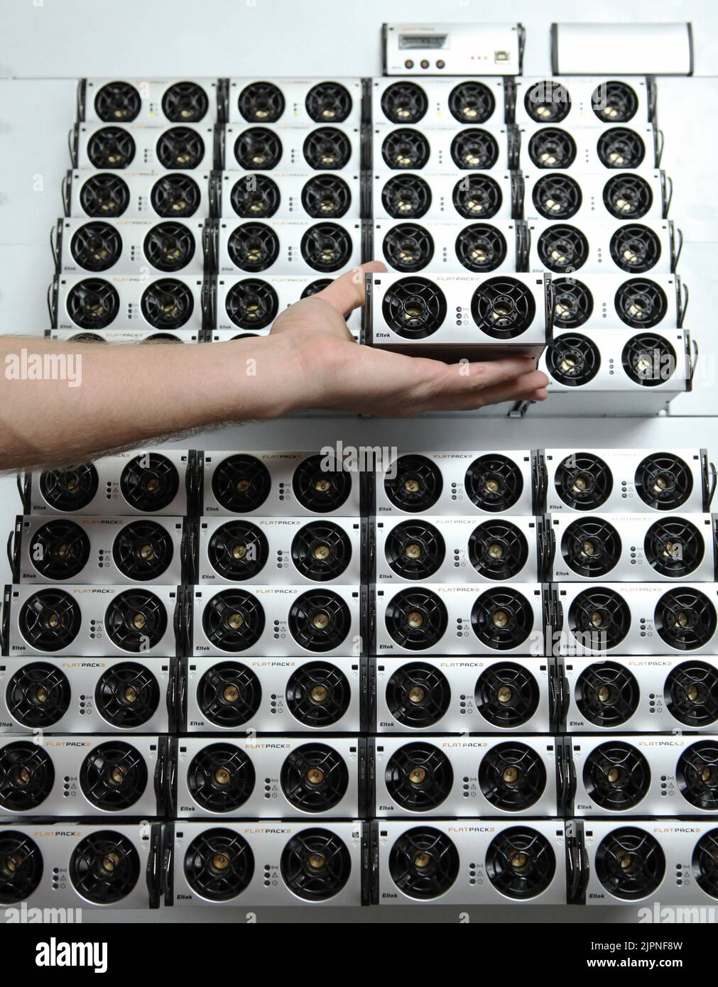 Electrician Engineer Work Tester Measuring Voltage And Current Of Power Electric Line In