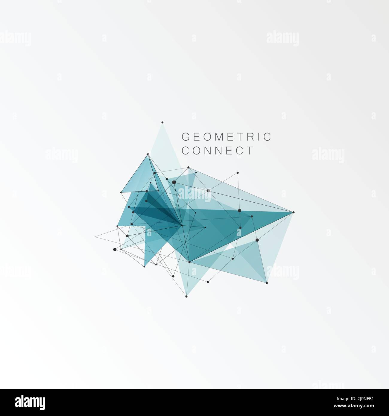Geometric Triangle Vector Background. Triangles Connect Pattern for ...