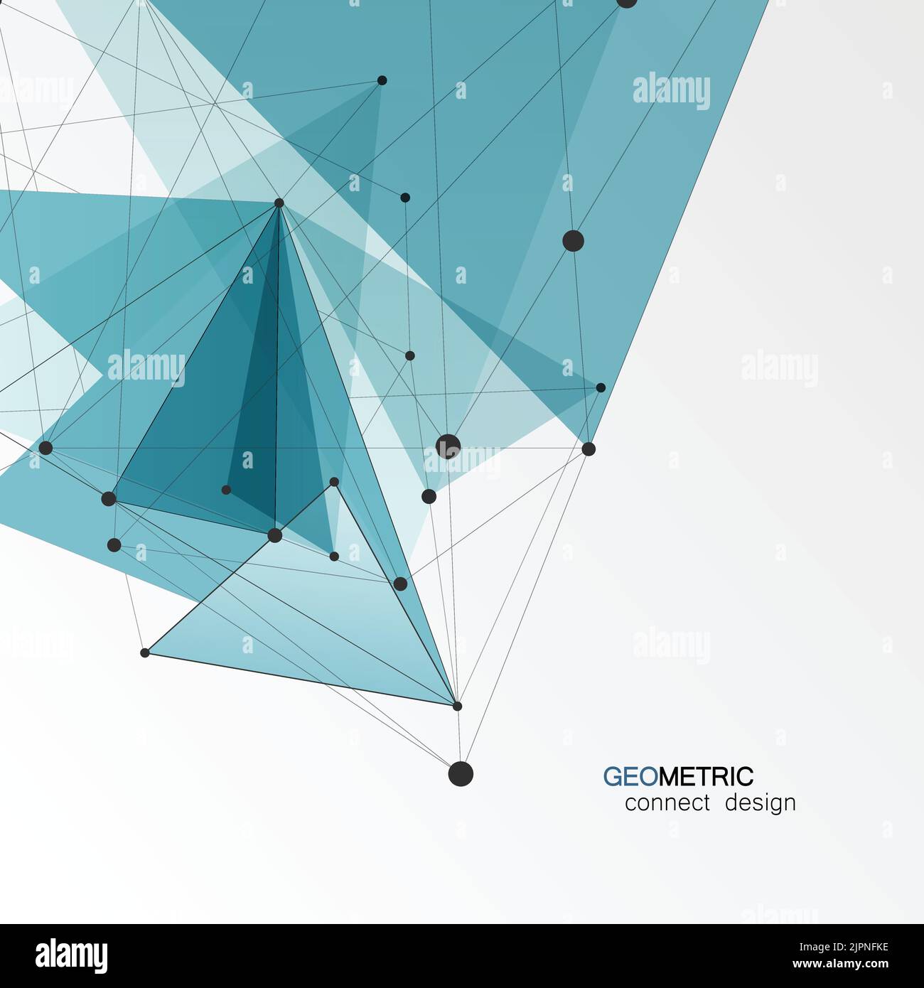 Geometric Triangle Vector Background. Triangles Connect Pattern for ...
