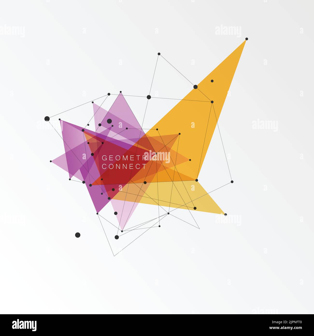 Geometric Triangle Vector Background. Triangles Connect Pattern for ...