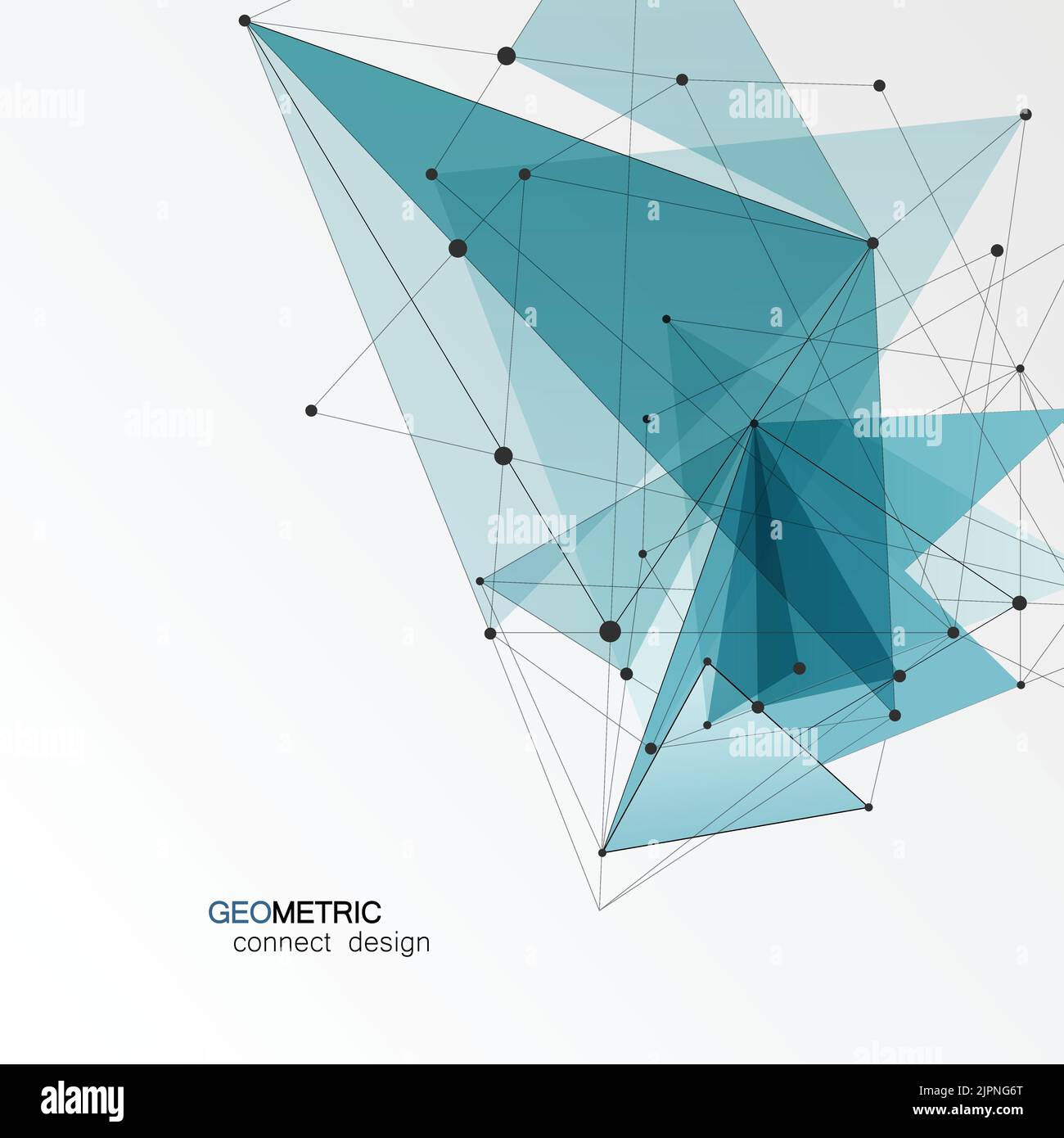 Geometric Triangle Vector Background Triangles Connect Pattern For Business Presentations