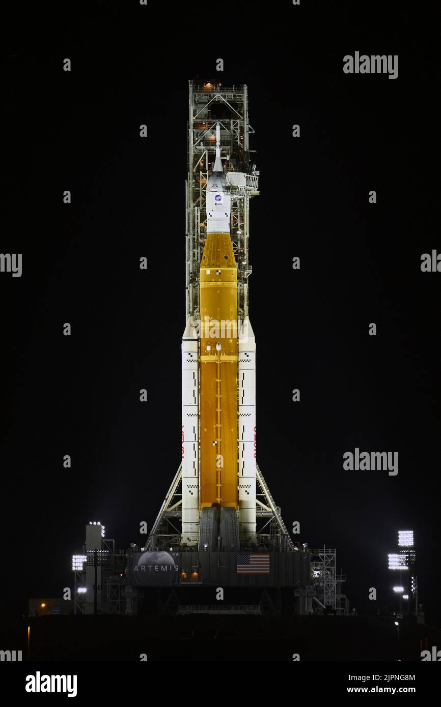 Kennedy Space Center, United States. 19th Aug, 2022. NASA's SLS rocket ...