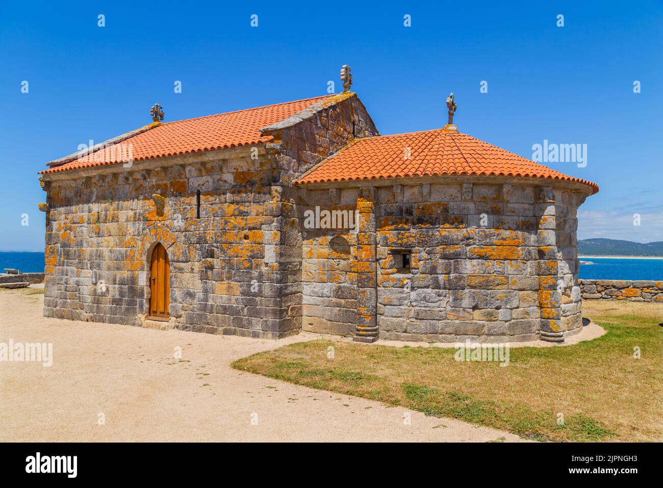 Ermida de Nosa Senora da Lanzada (church of Our Lady of Lanzada) in La ...