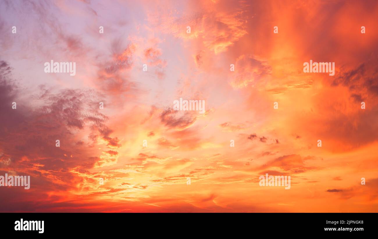 Beautiful red sky sunset as background Stock Photo - Alamy