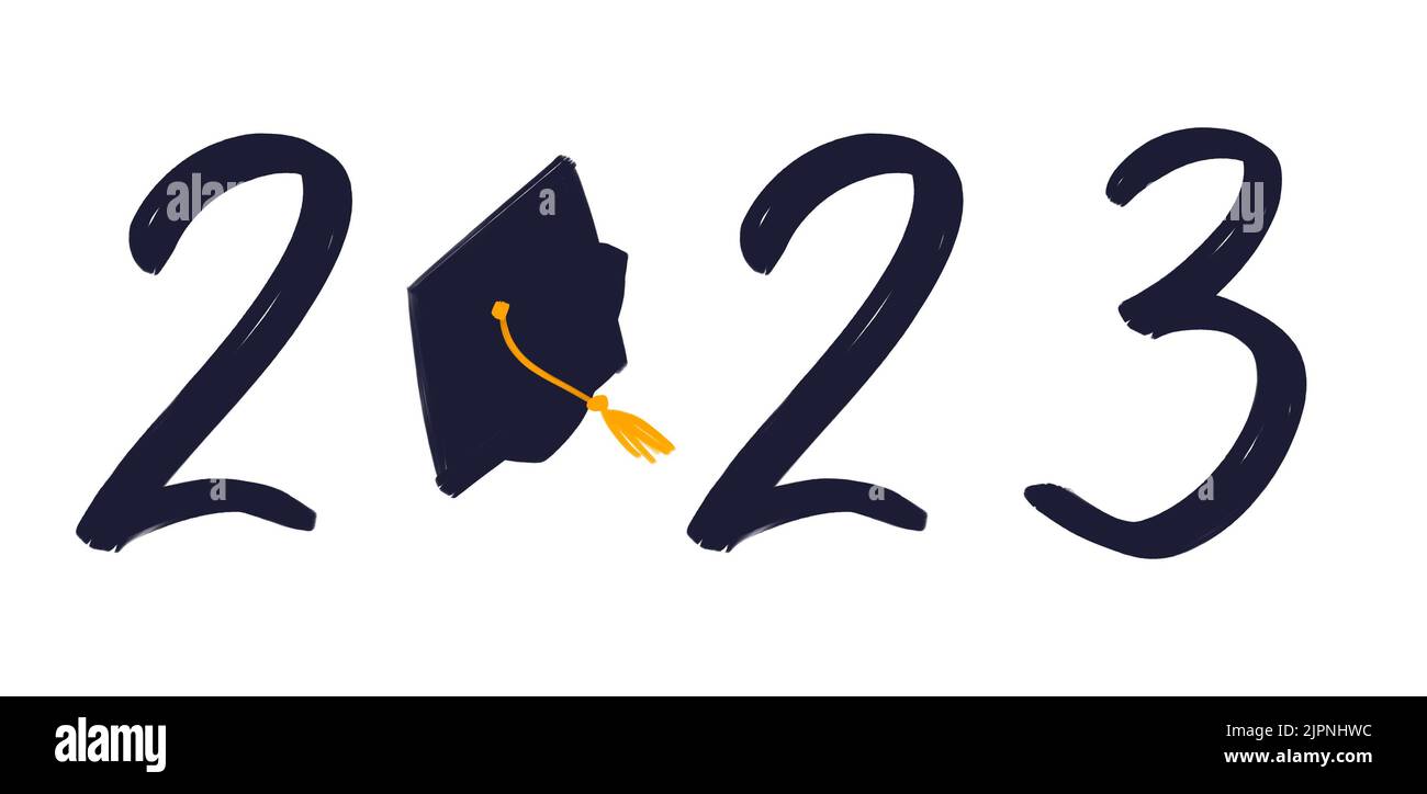 Class of 2023 handwritten typography. Education. Students 2023 class ...