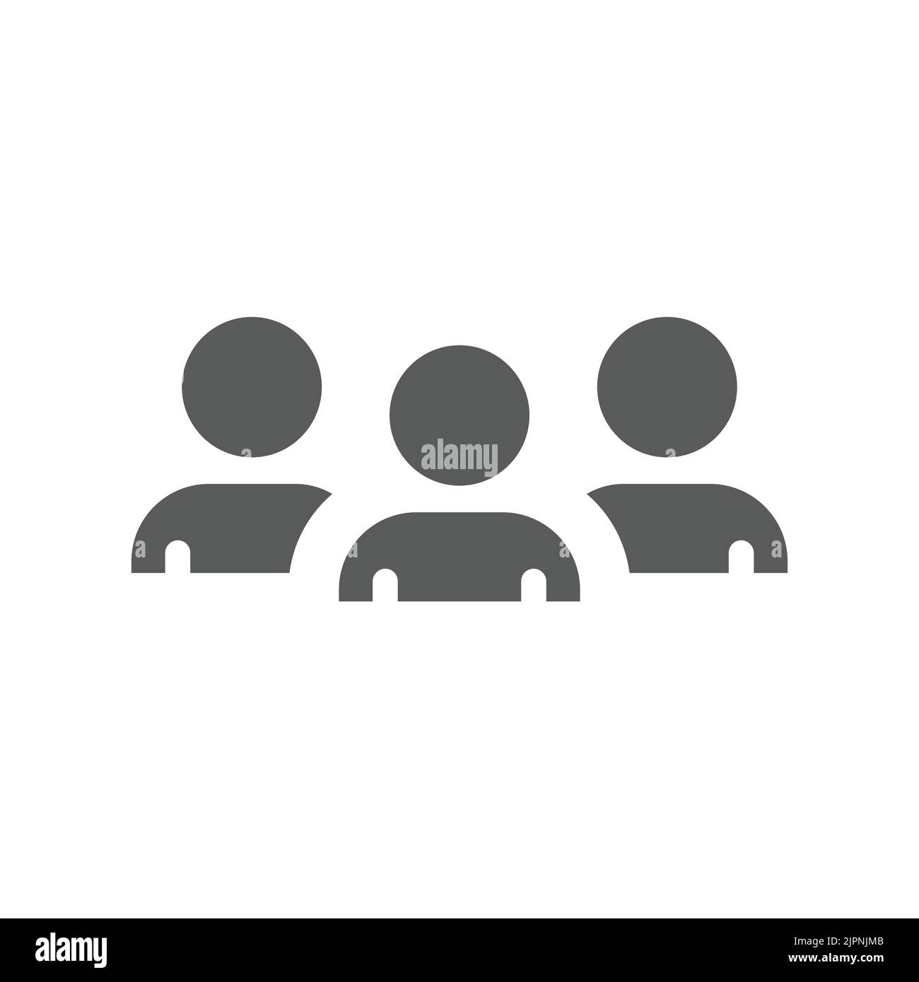 Group of people black vector icon. Team, teamwork filled symbol Stock ...