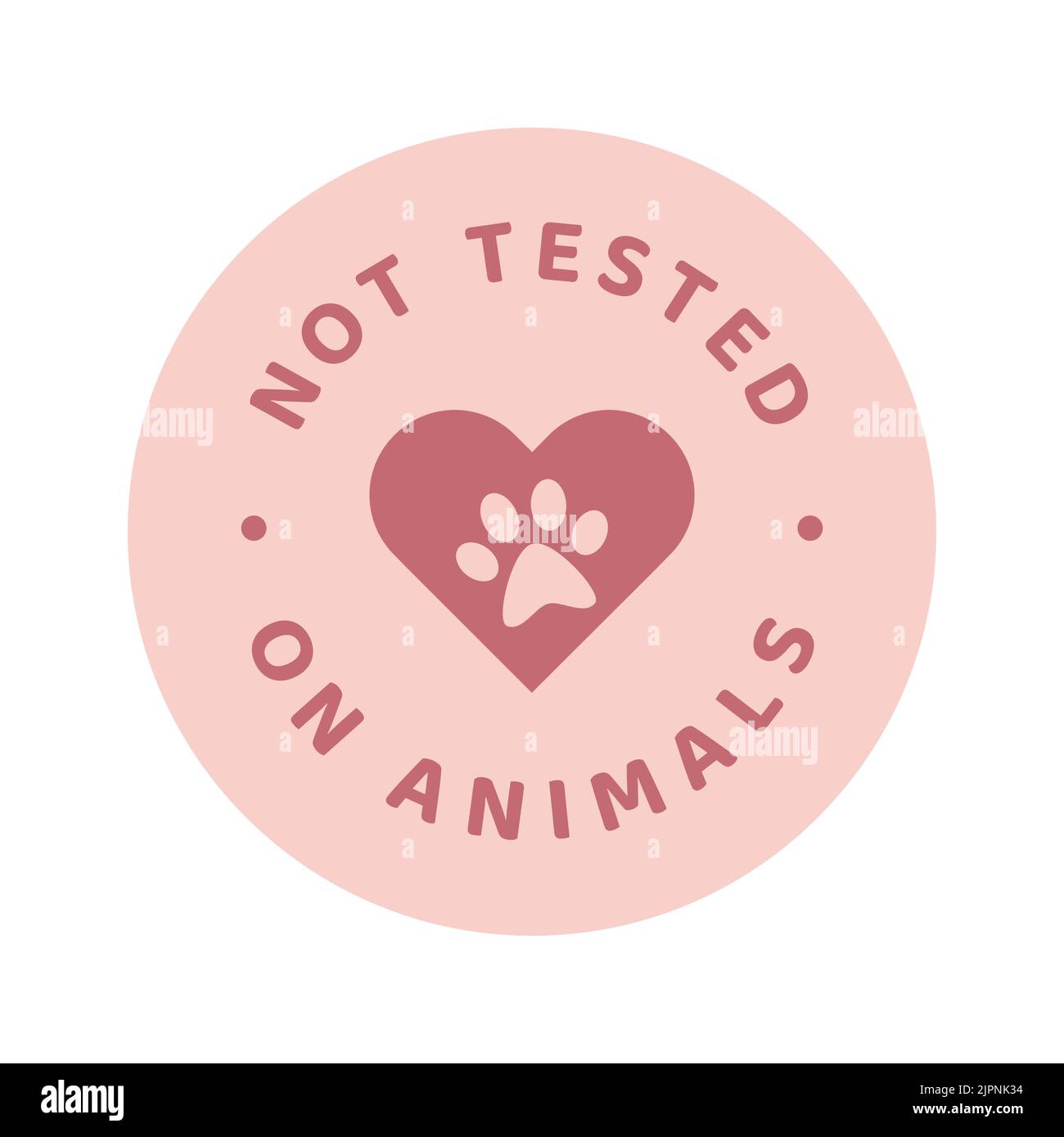 Not tested on animals circle colorful vector label. Colorful badge with ...