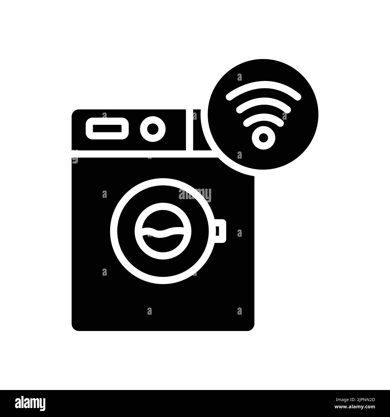 washing machine icon with signal. icon related to technology. smart ...