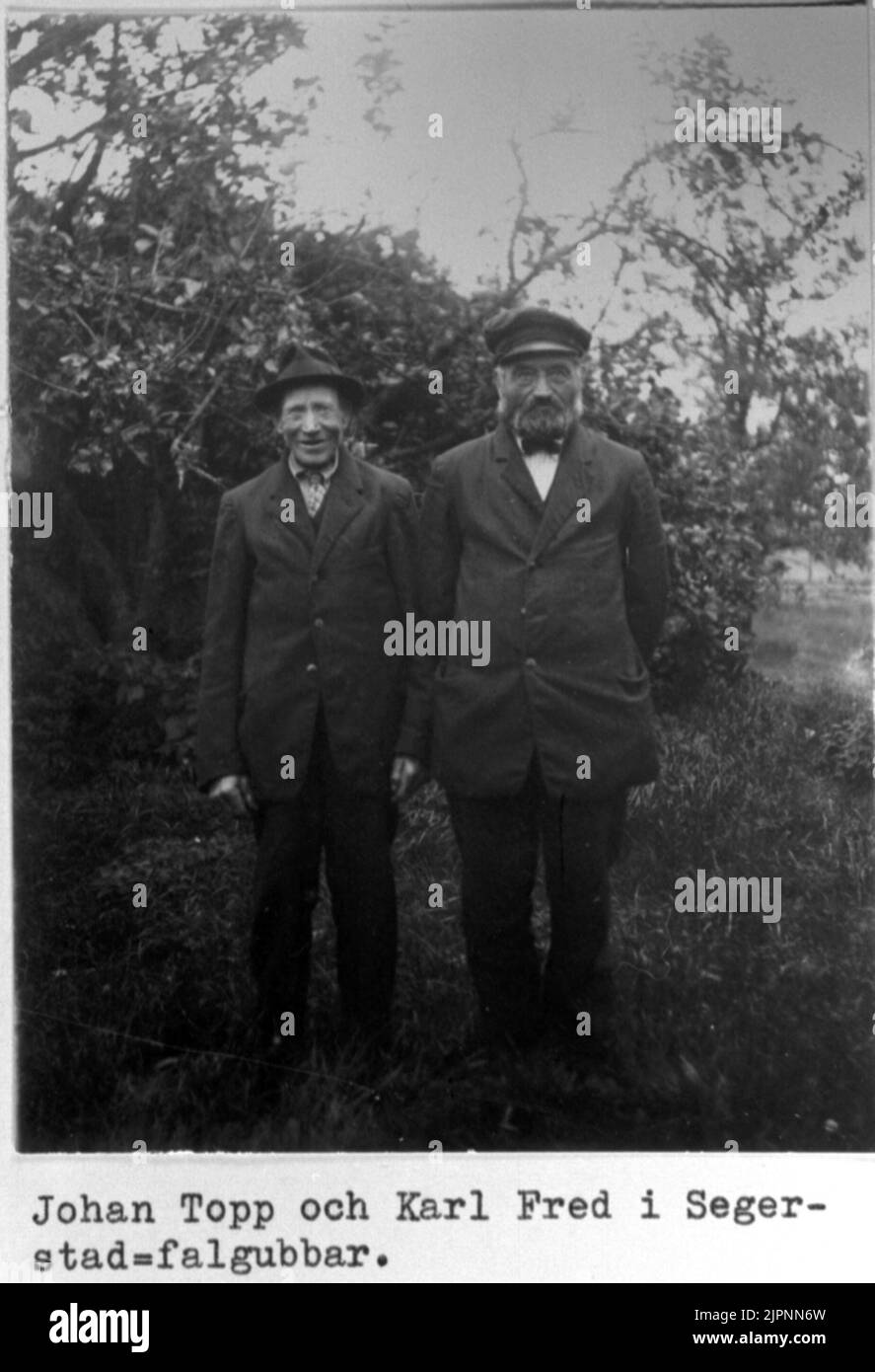 Johan Topp and Karl Fred in Segerstad = Falgubs. Johan Topp och Karl ...