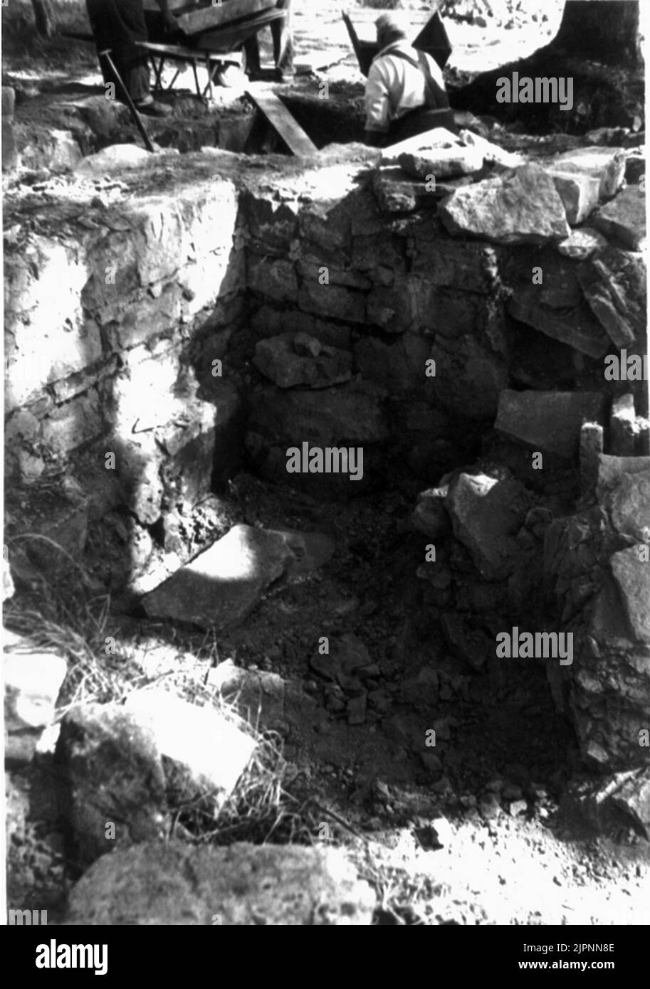 Rural architecture wall corner Black and White Stock Photos & Images ...