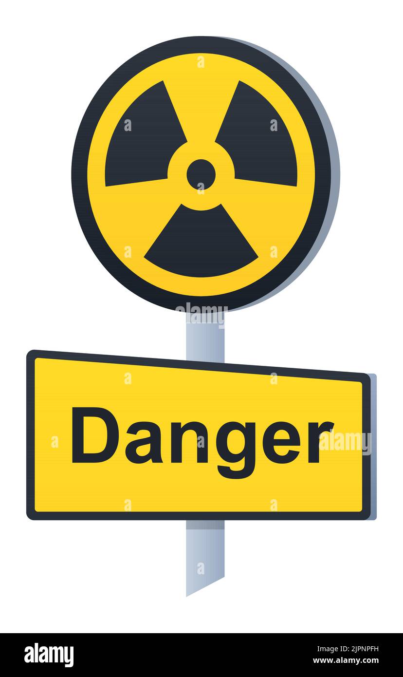 Radioactive threat - modern flat design style single isolated object ...