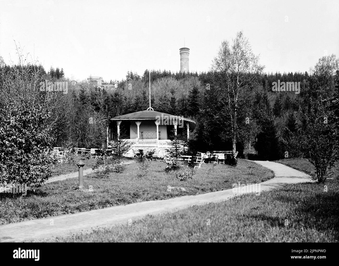 Hasselbacken at the spa resort. Hasselbacken vid kurorten Stock Photo ...