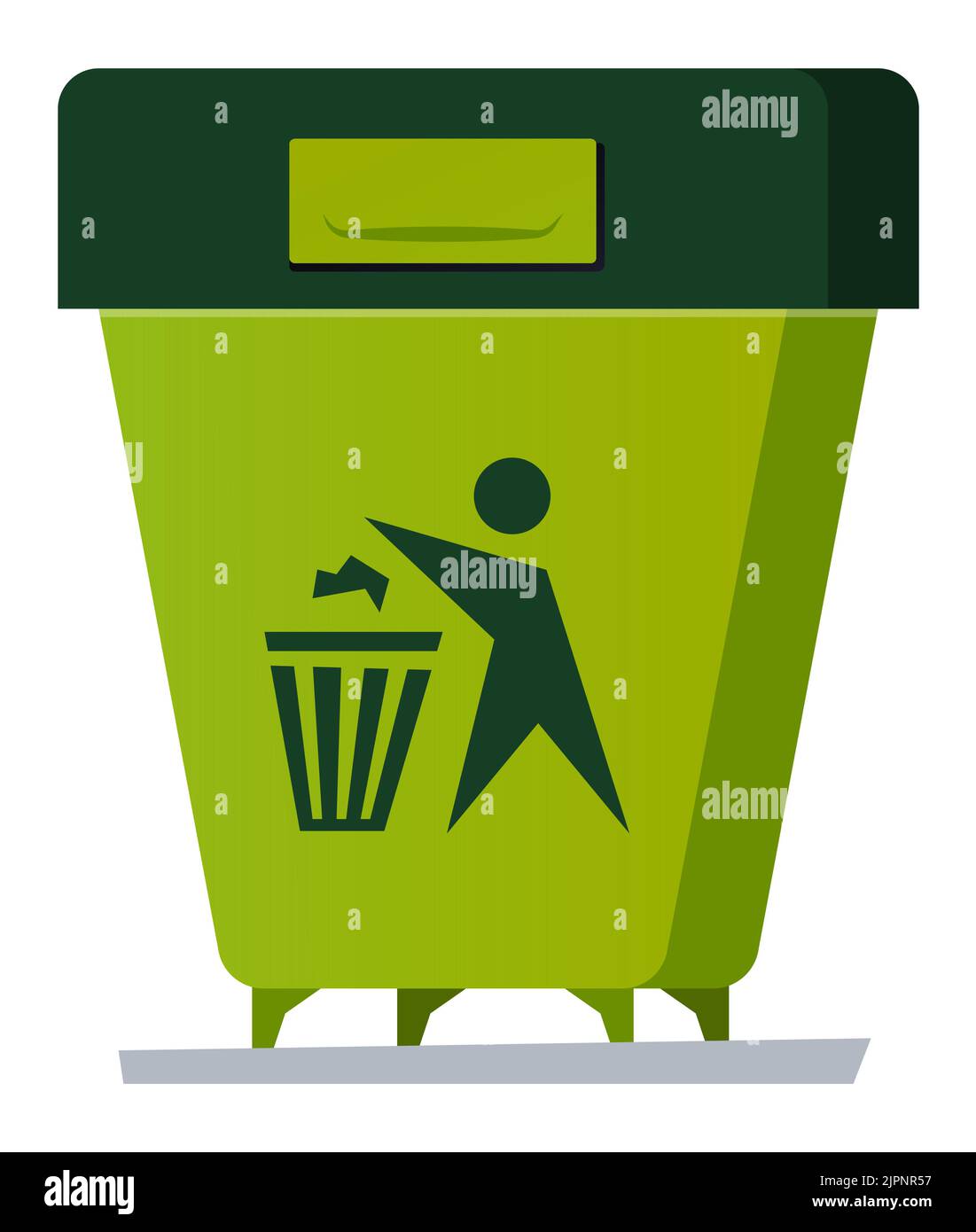 Waste bin - modern flat design style single isolated object Stock ...