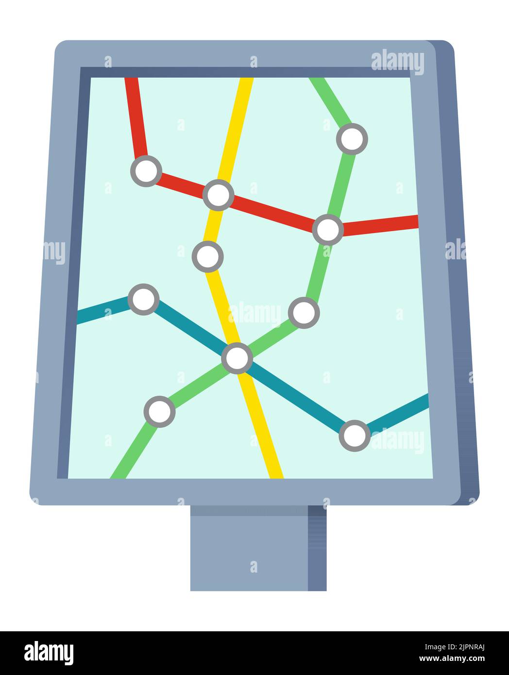 Subway map - modern flat design style single isolated object Stock ...