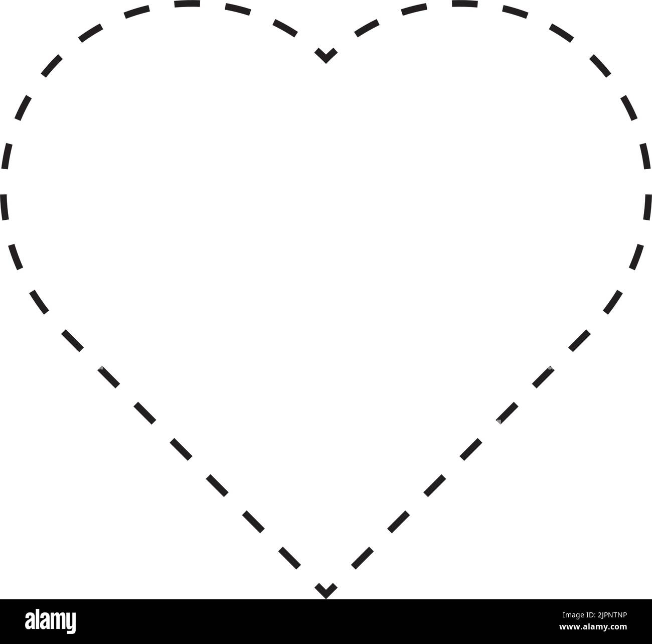 Heart shape dashed symbol icon vector for creative graphic design ui ...