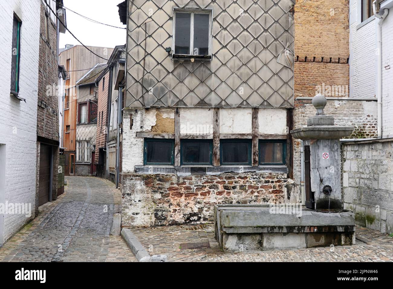 Source in historical center town of Stavelot, Belgium Stock Photo - Alamy