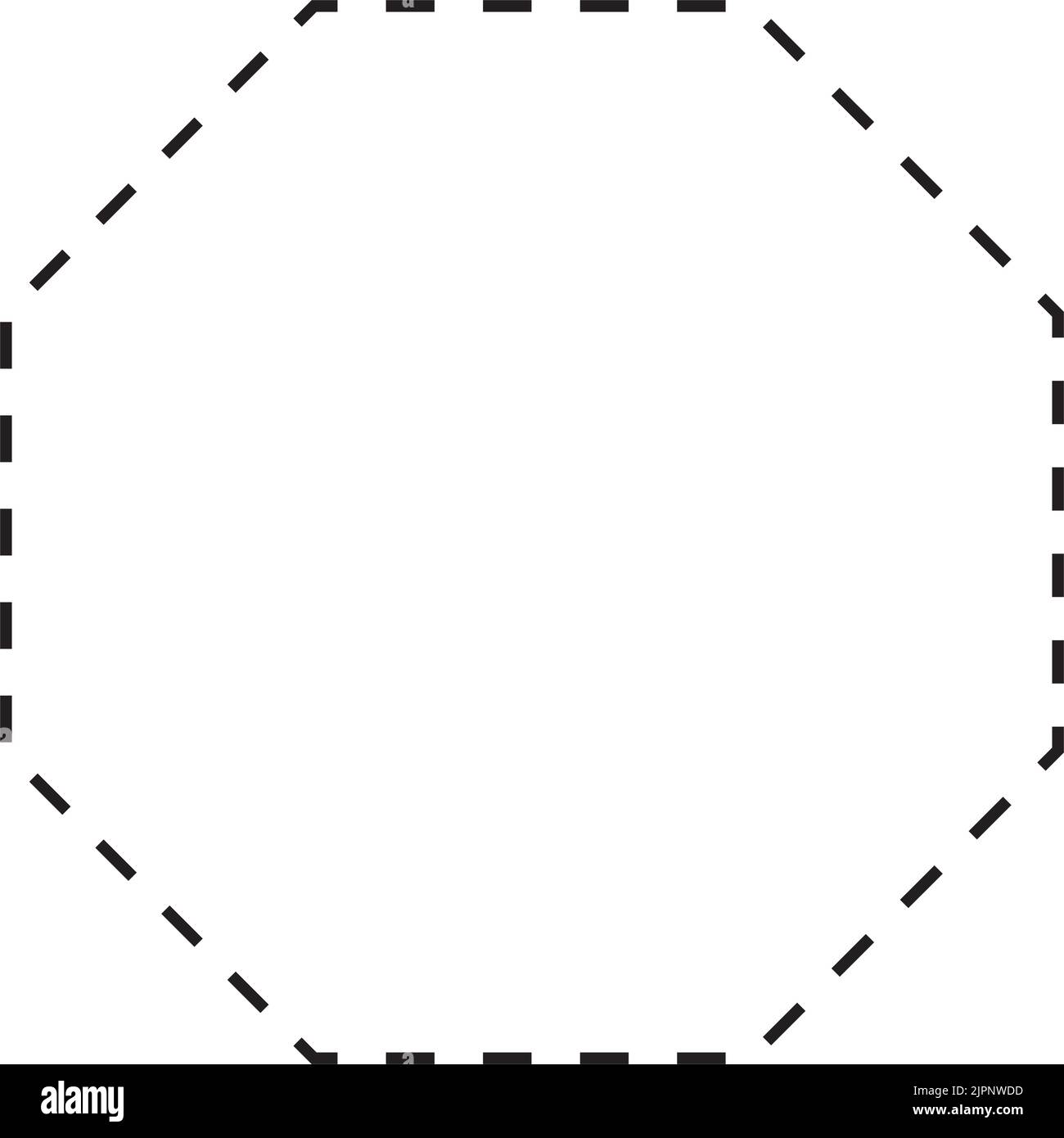 Octagon Symbol Dashed Shape Vector Icon For Creative Graphic Design Ui Element In A Pictogram