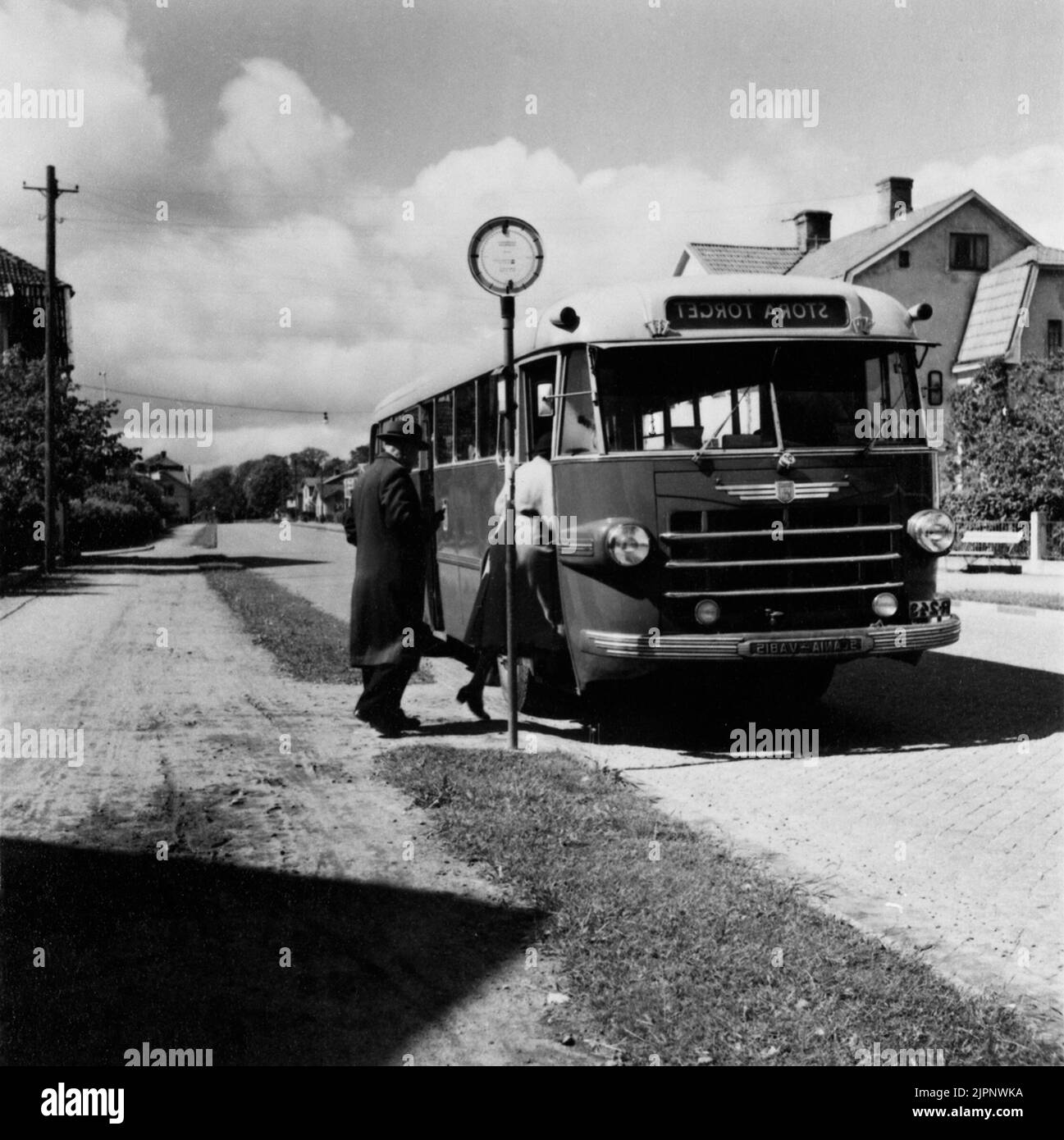 Error (mirror -reversed picture!) The bus to Stora Torget. FEL ...