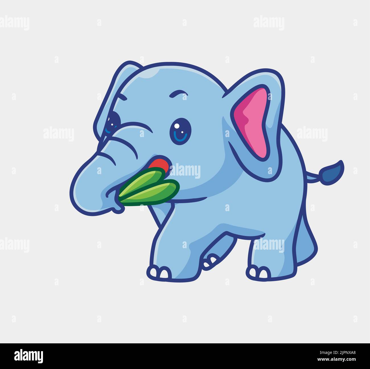 Elephant baby eating Stock Vector Images - Alamy