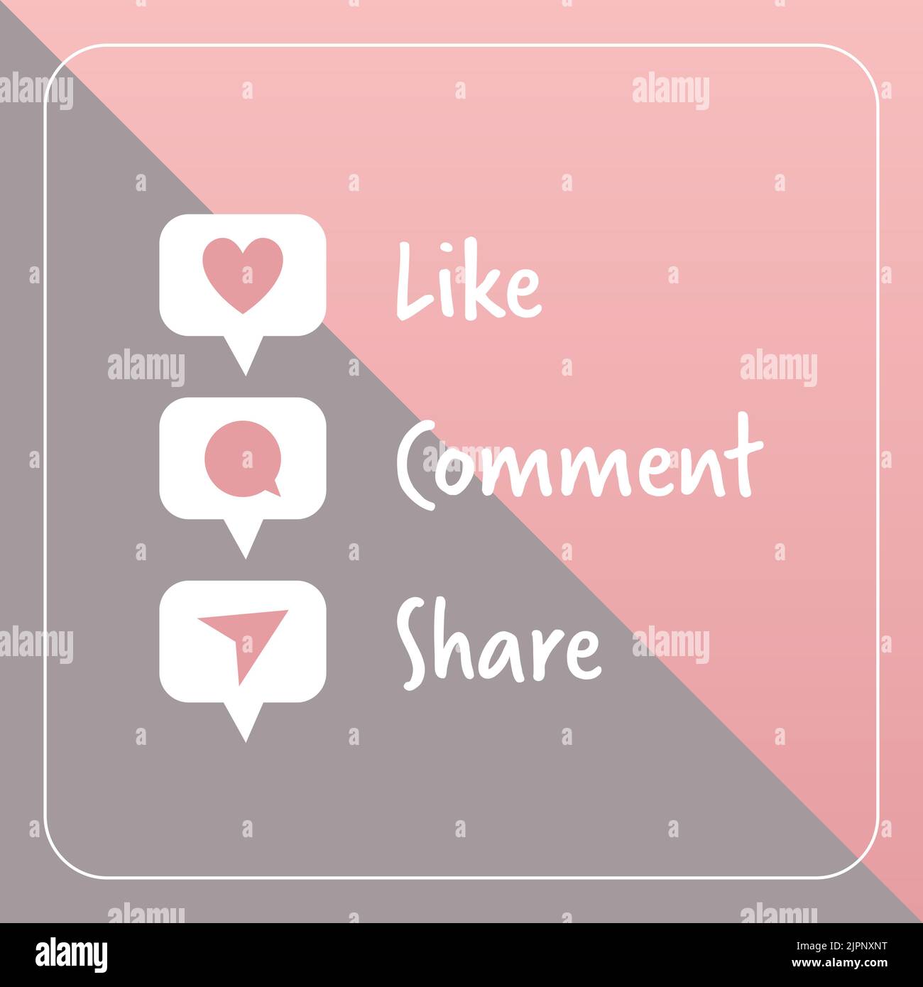like comment share slide for social network Stock Photo - Alamy
