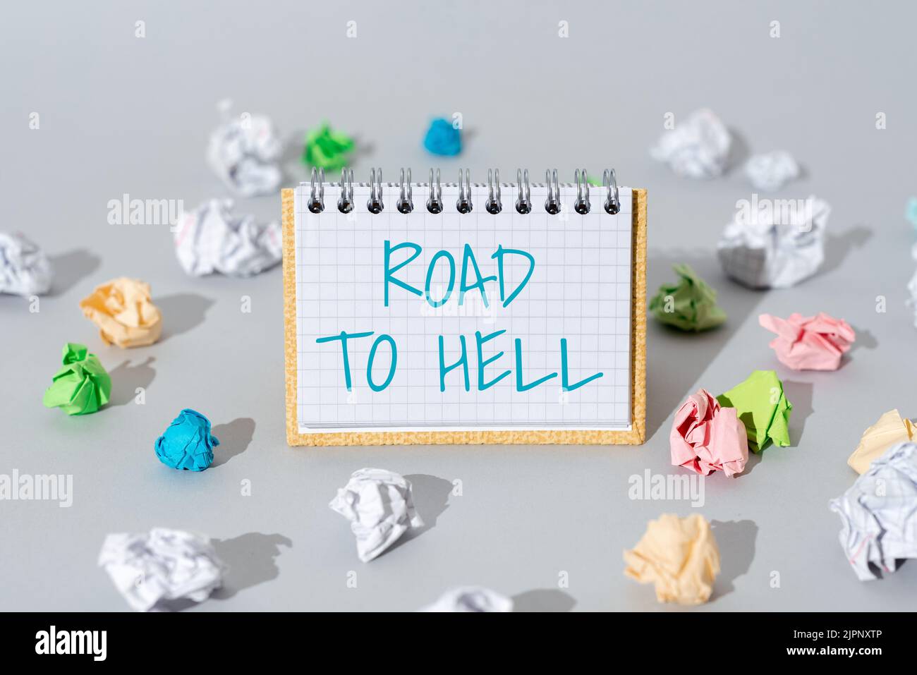 Inspiration showing sign Road To Hell, Word Written on Extremely ...