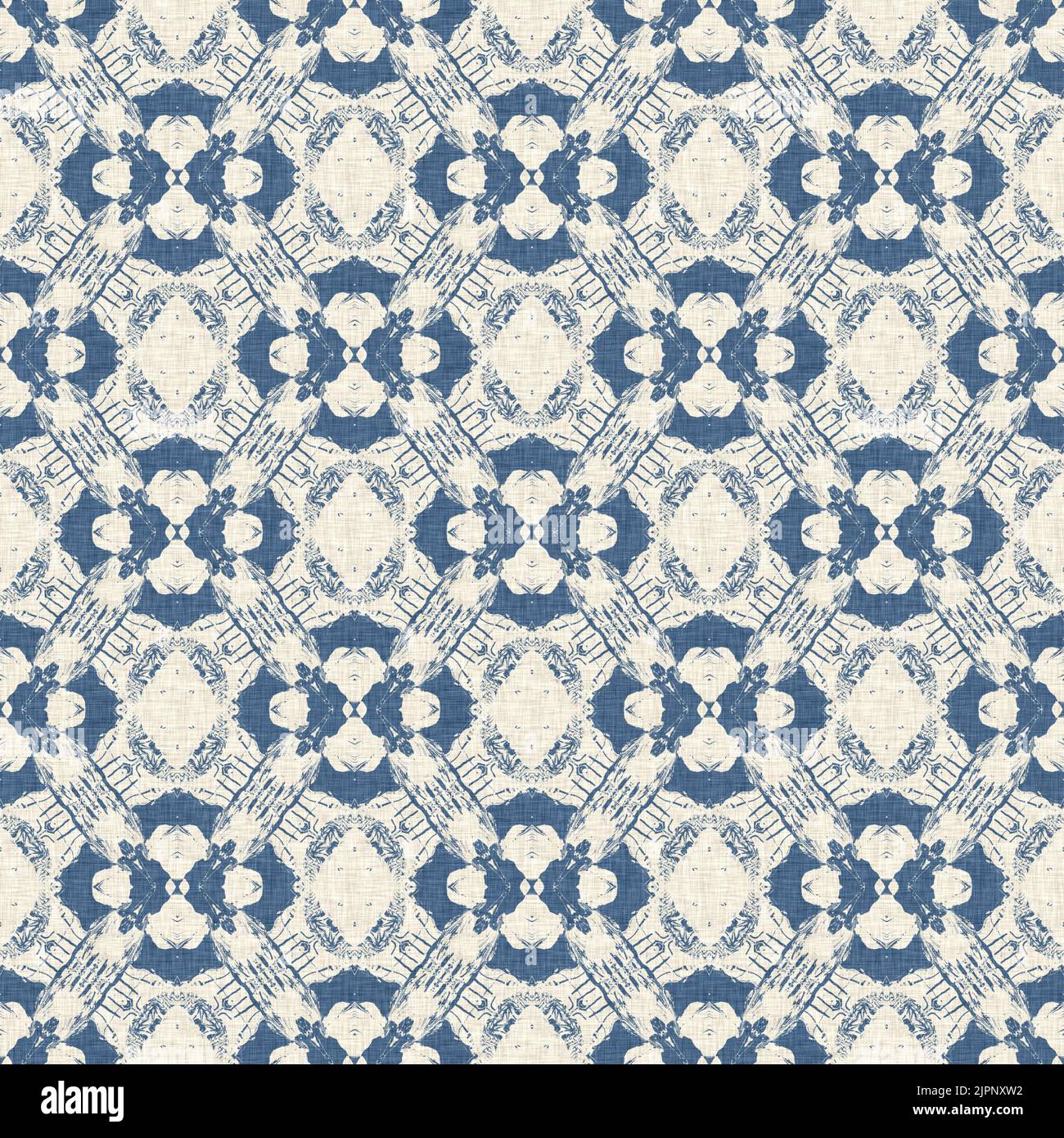 French blue quilt printed fabric pattern for shabby chic home decor ...