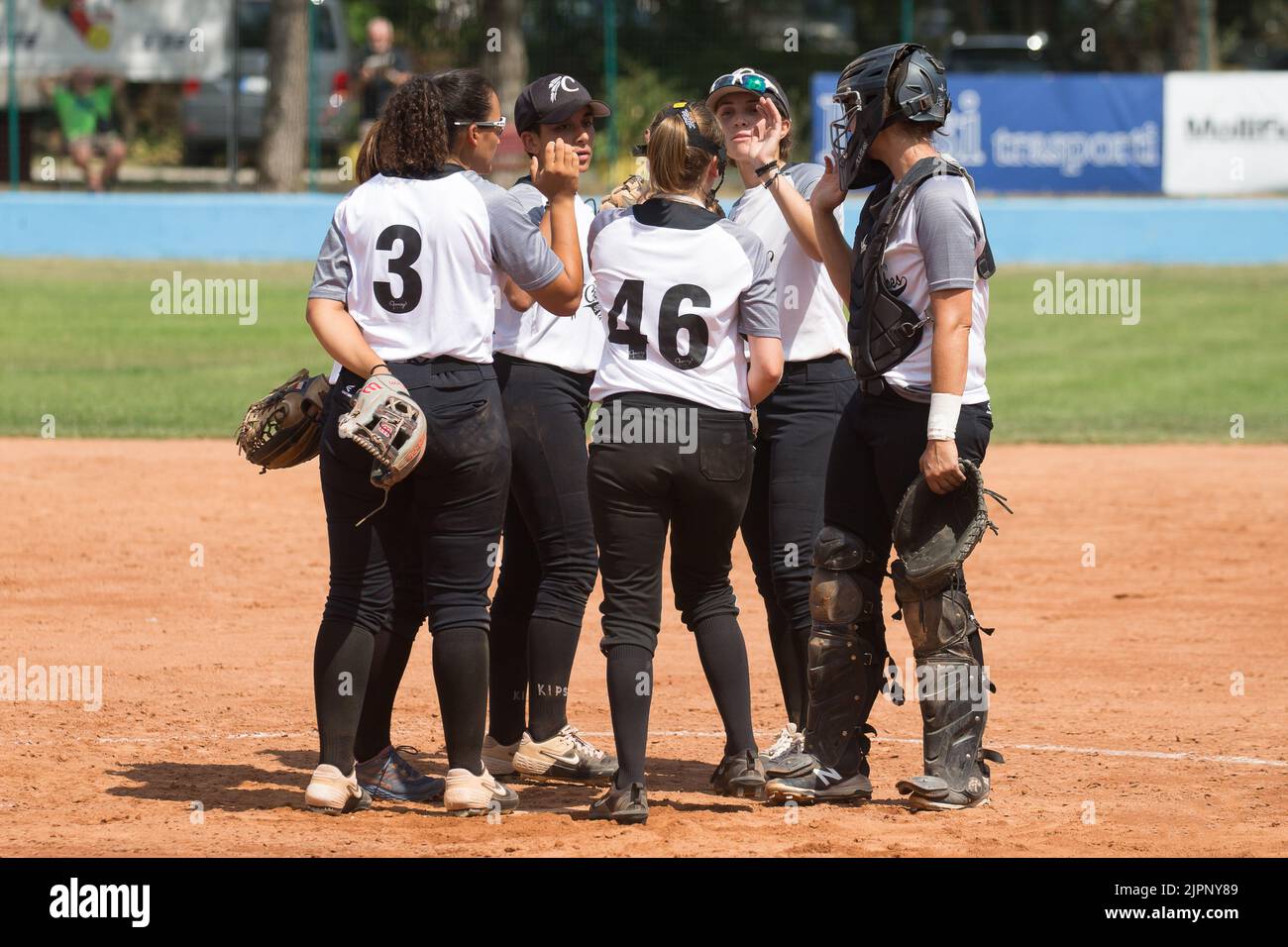 Bollate Softball 1969 center, Bollate, Italy, August 19, 2022, Players ...