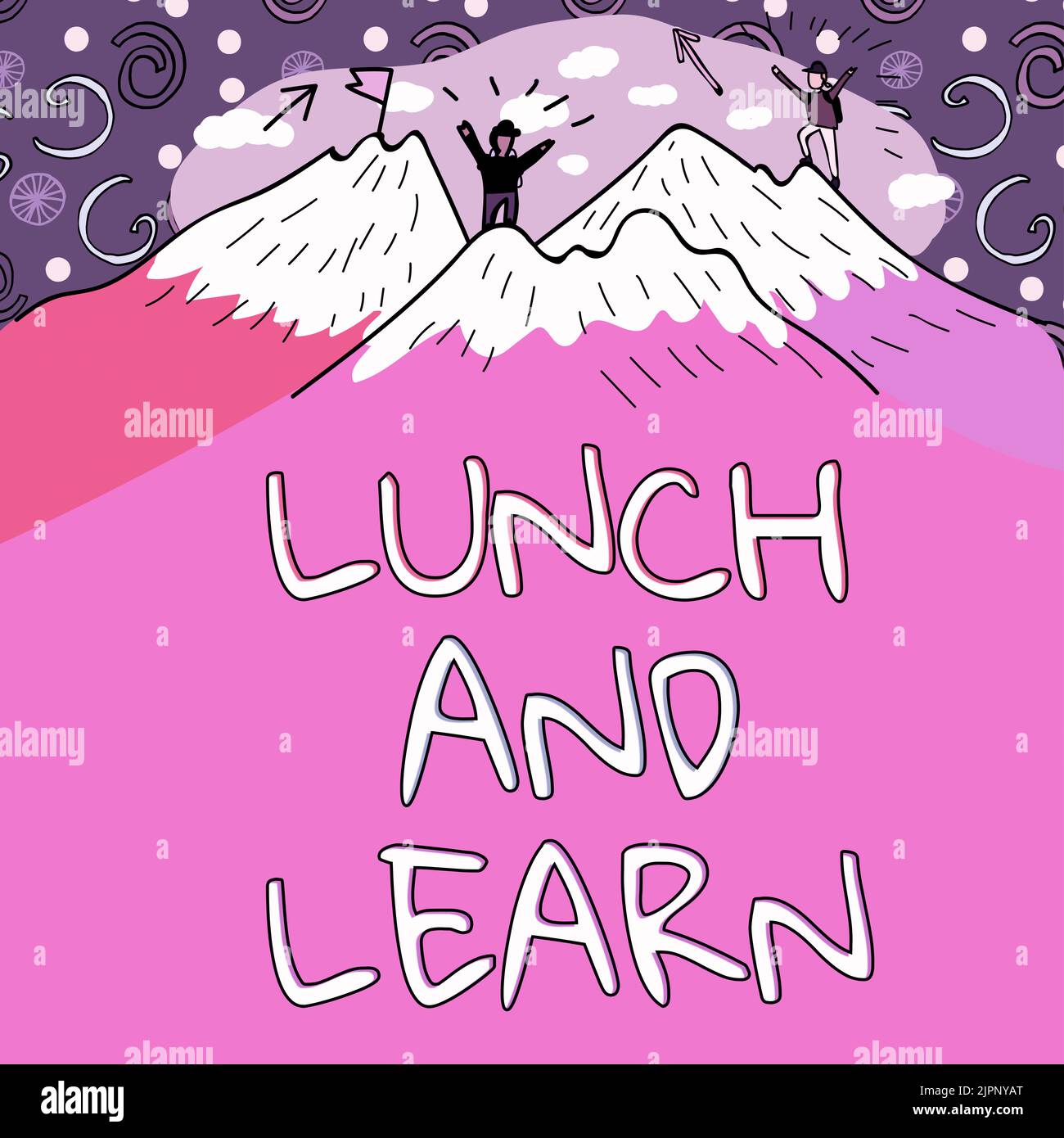 Conceptual display Lunch And Learn, Concept meaning Have meal and study ...