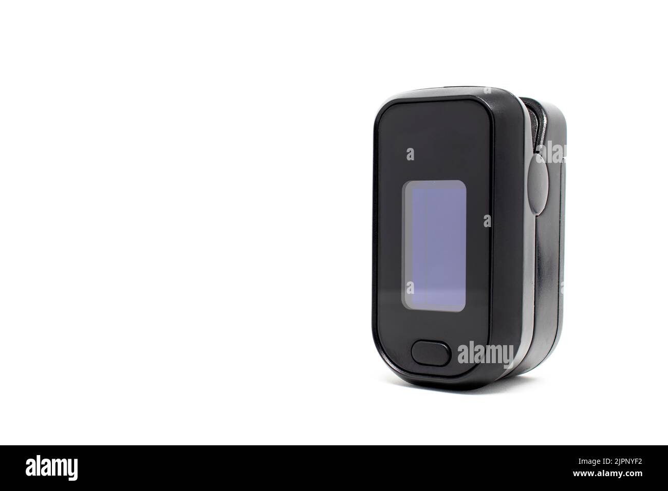 A closeup shot of a pulse oximeter for the measurement of oxygen ...