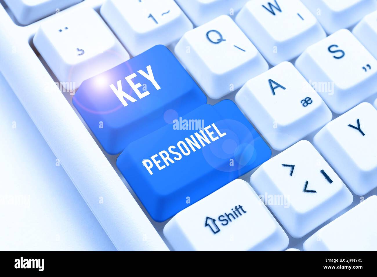 Text caption presenting Key Personnel, Business overview Program ...