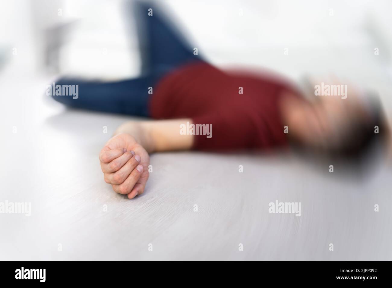 Epilepsy Seizure. Man With Overdose Failure. Medical Health Stock Photo ...