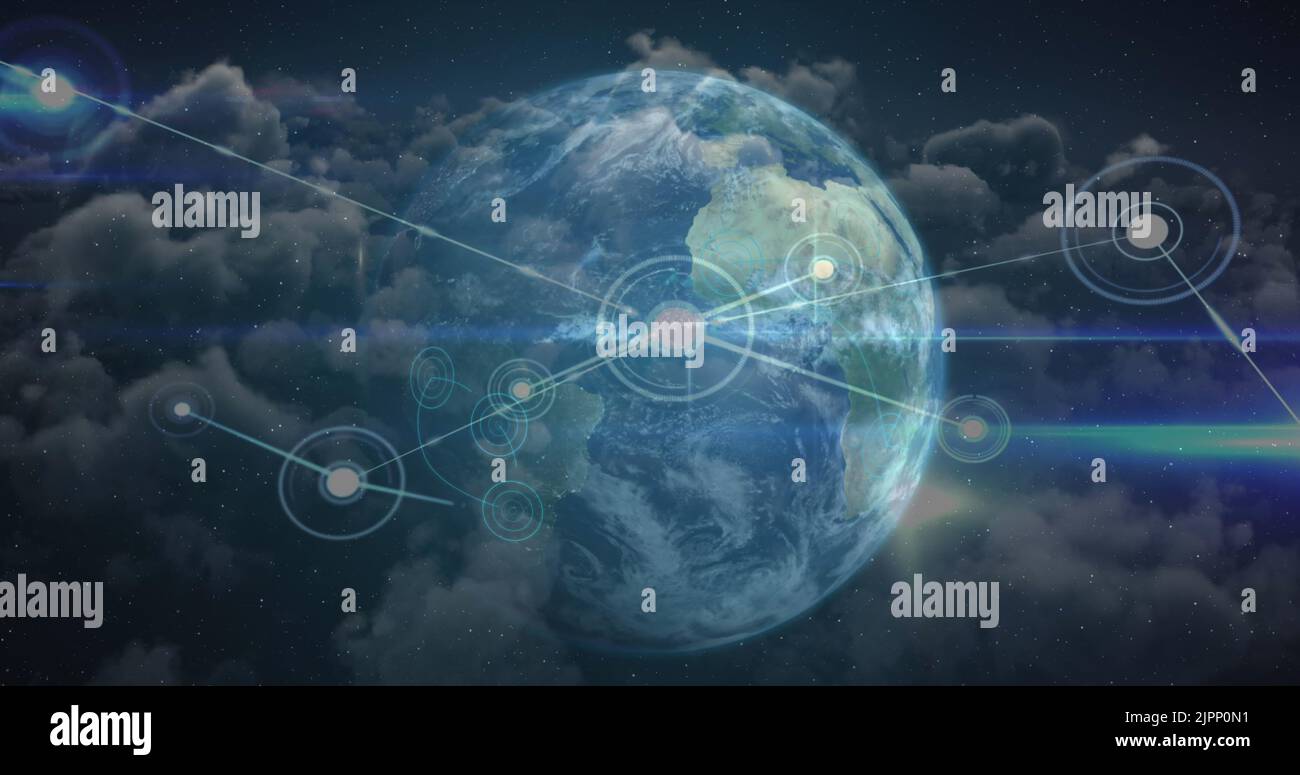 Spinning network globe hi-res stock photography and images - Alamy