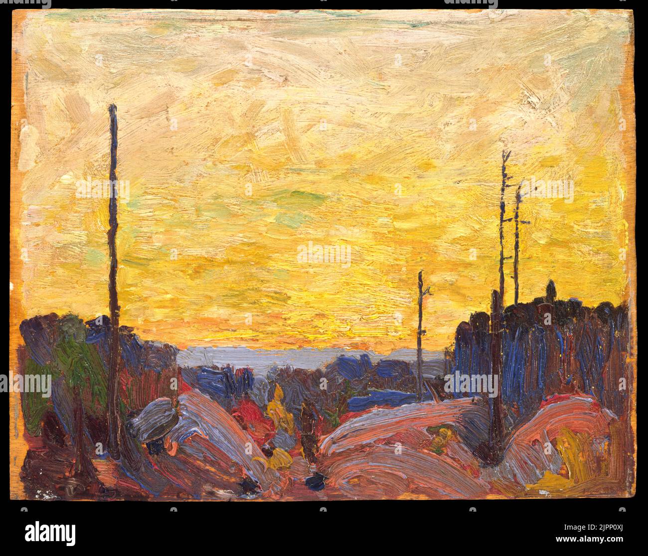 Tom Thomson - Burned Over Land - 1916 Stock Photo - Alamy