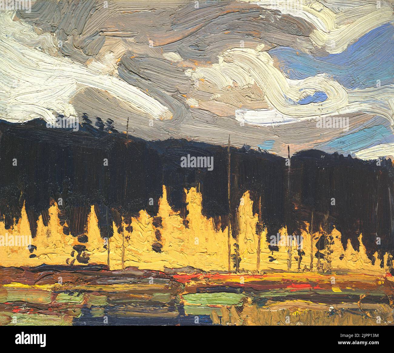 Tom Thomson - Tamarack Swamp - 1915 Stock Photo - Alamy