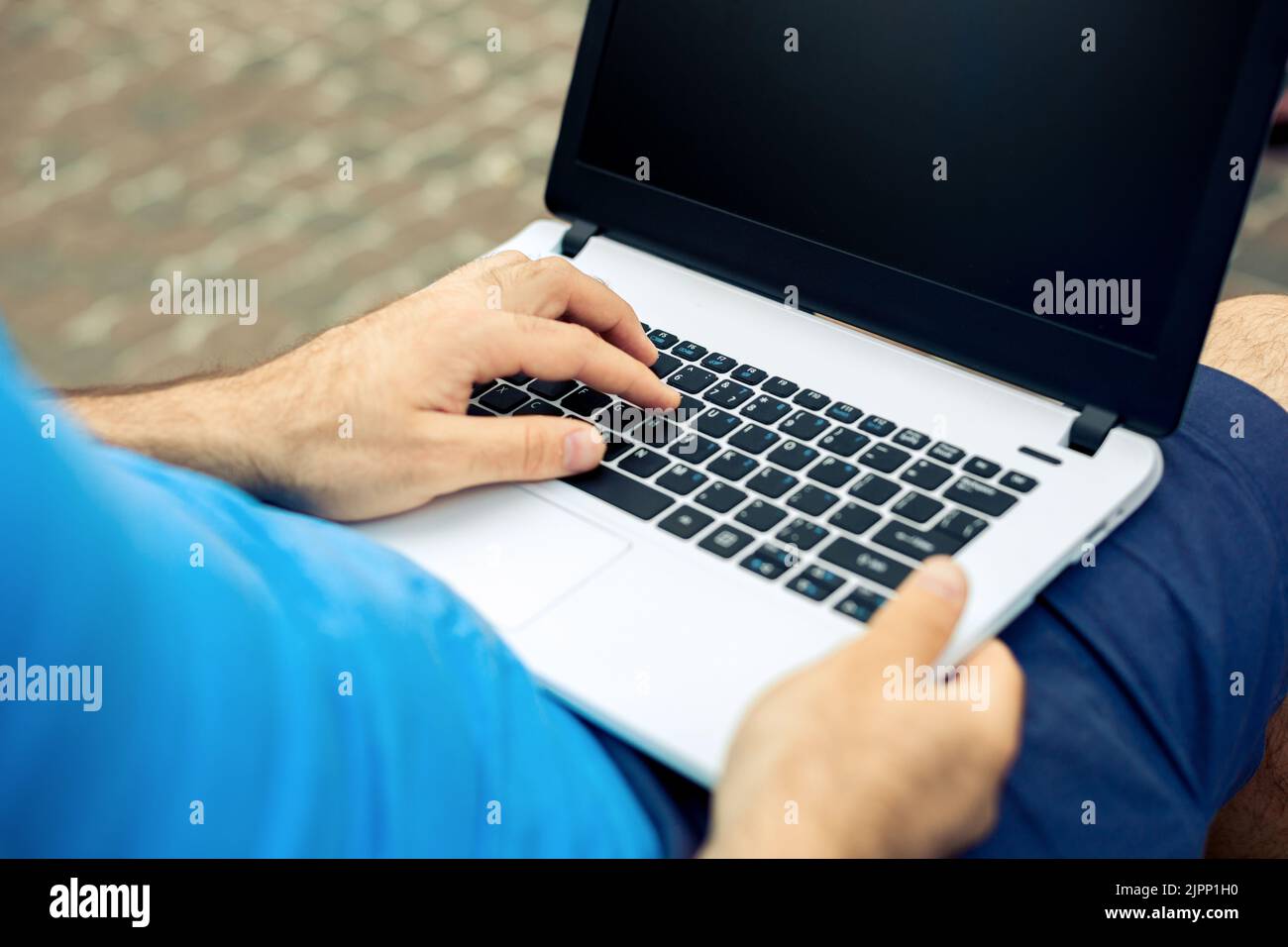 Guy laptop notebook computers hi-res stock photography and images - Alamy