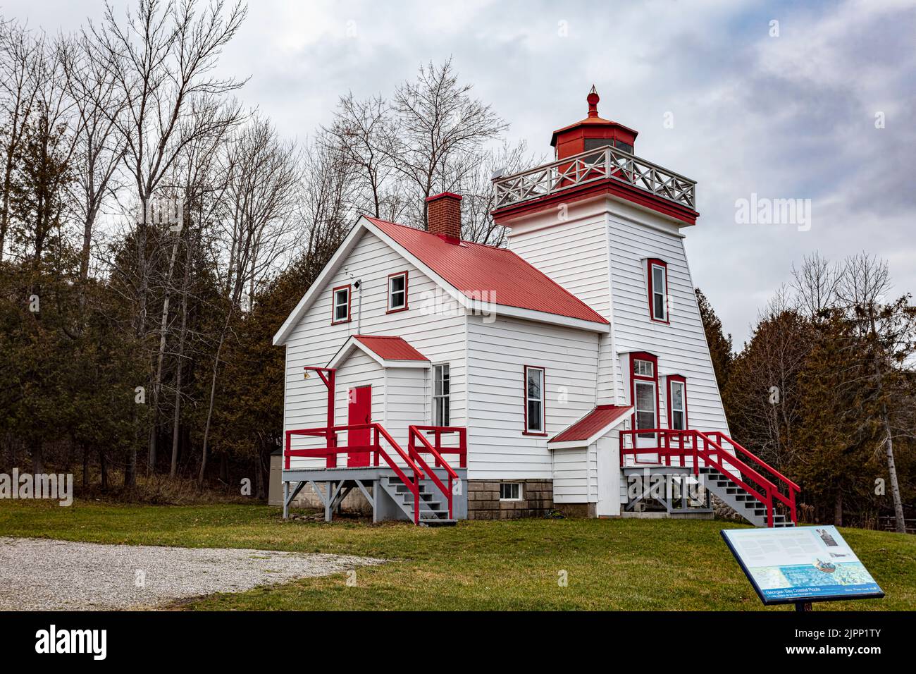 Janet Head Lighthouse is in the town of Gore Bay on Manitoulin Island ...