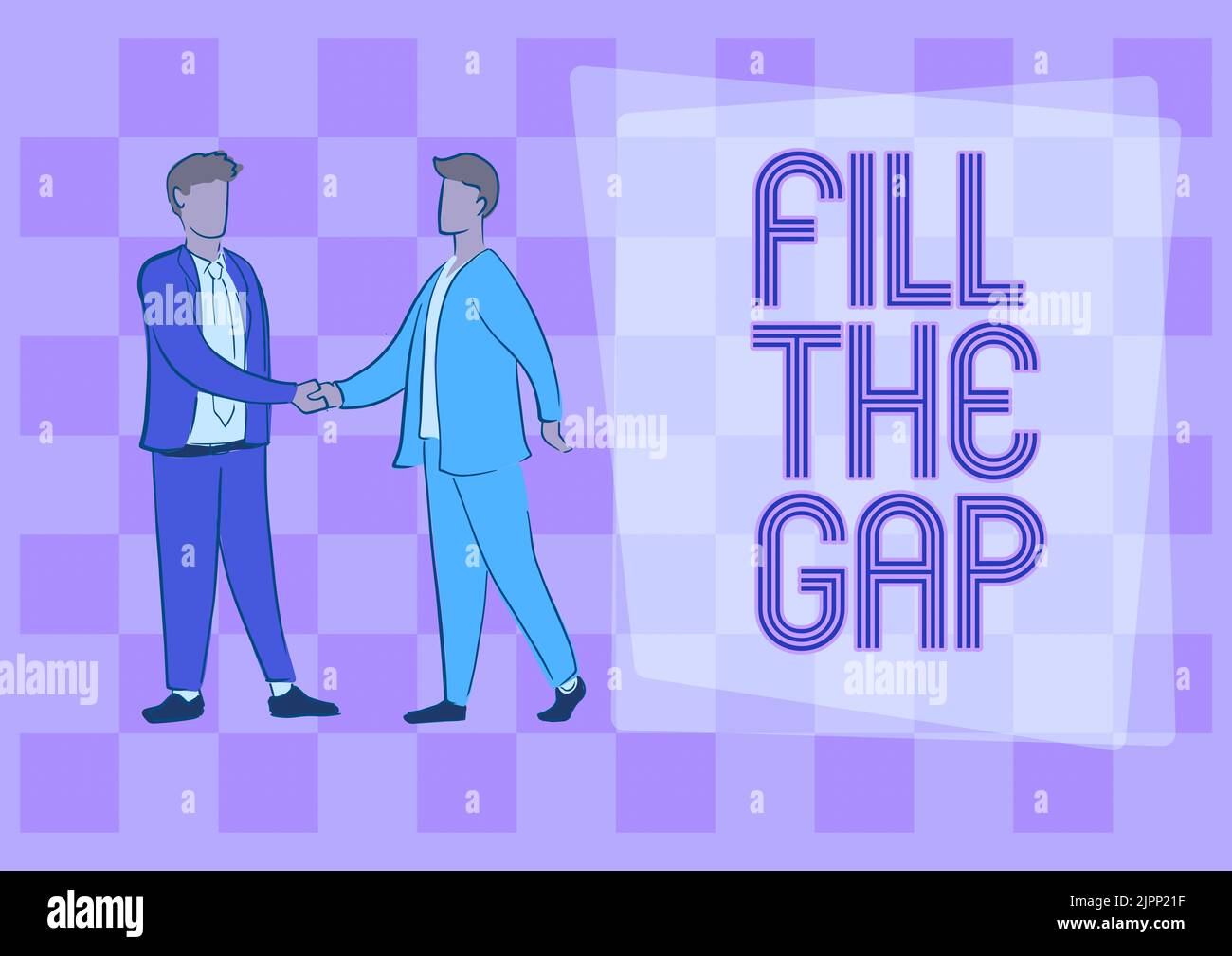 Writing displaying text Fill The Gap, Concept meaning Put he missing ...