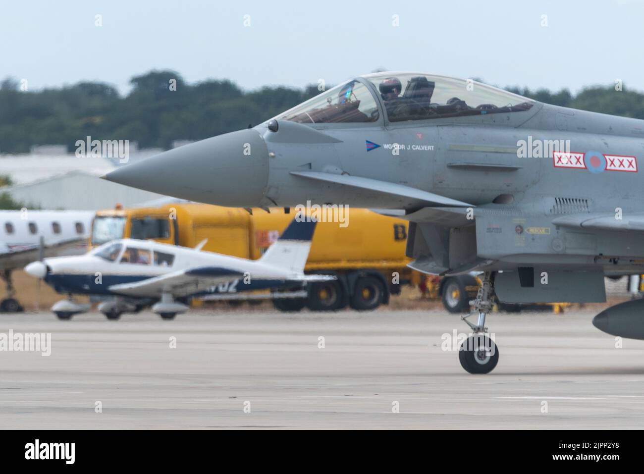 London Southend Airport, Essex, UK. 19th Aug, 2022. The RAF’s Typhoon ...