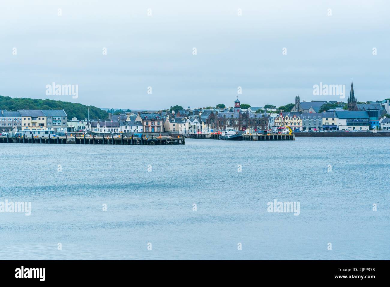 STORNOWAY, ISLE OF LEWIS, SCOTLAND, AUGUST 07, 2022: View of harbour in ...