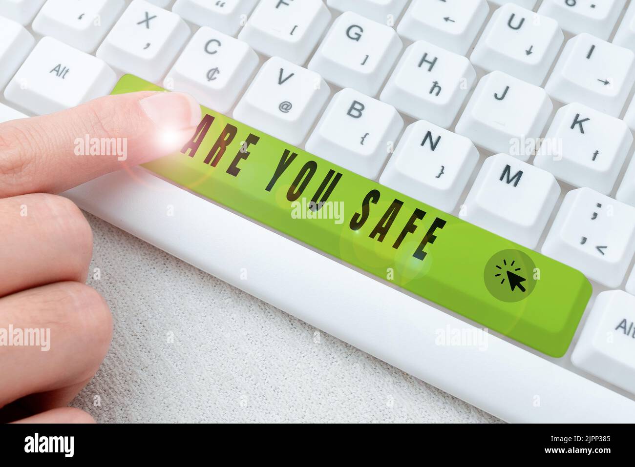 Text caption presenting Are You Safe, Business concept Free from danger ...