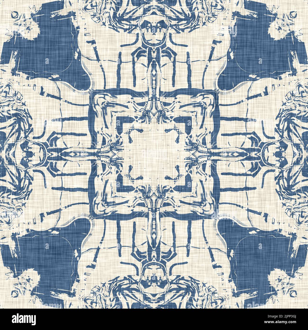 French blue quilt printed fabric pattern for shabby chic home decor ...