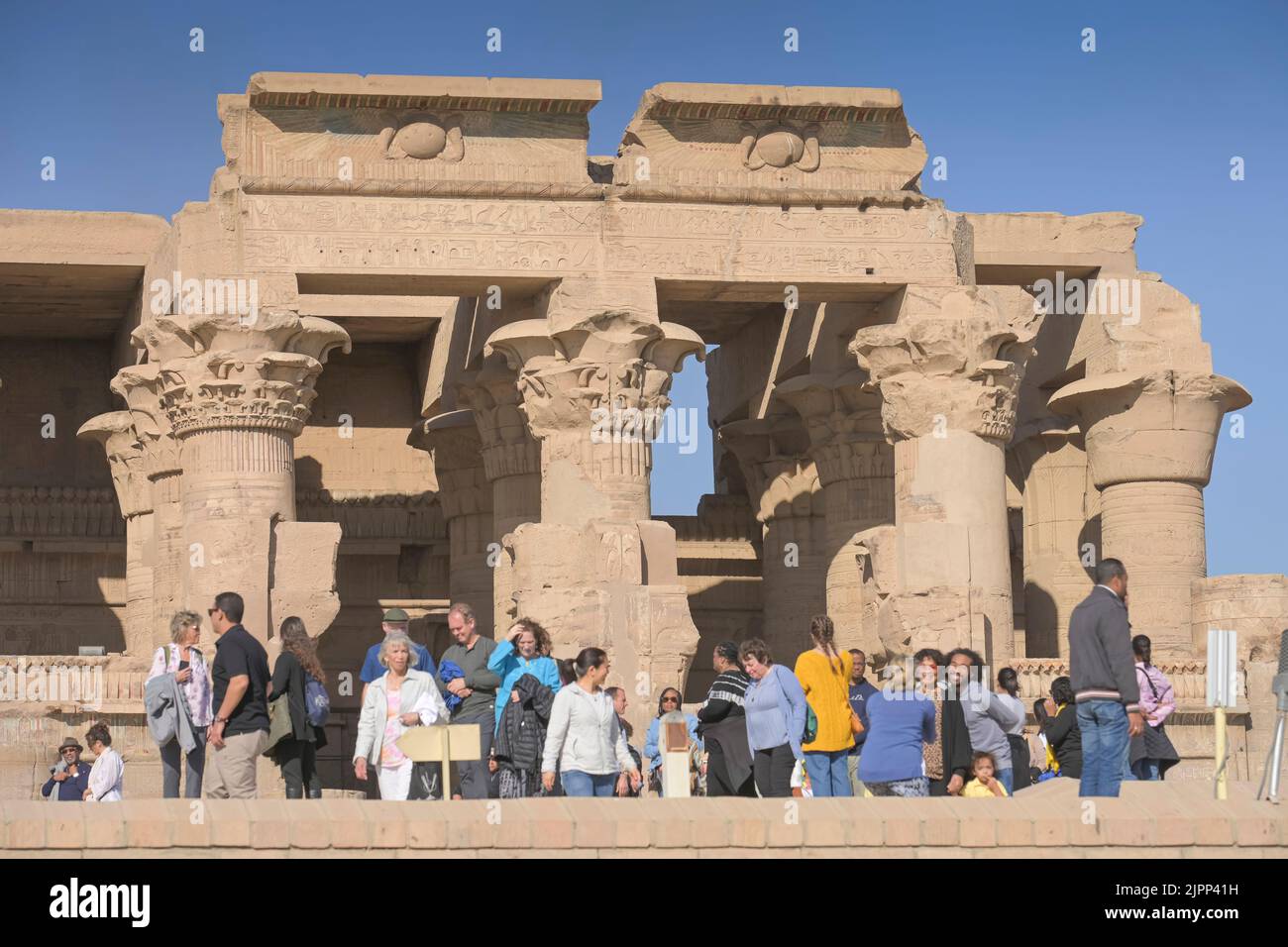 Südseite, Säulen, Haupteingang, Haupttempel, Tempelanlage Kom Ombo ...