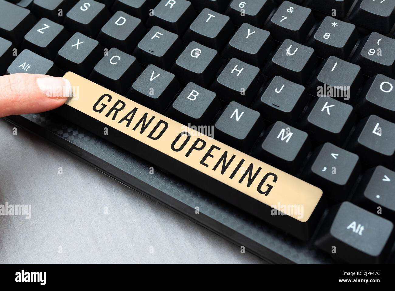 Text sign showing Grand Opening, Business idea Ribbon Cutting New ...