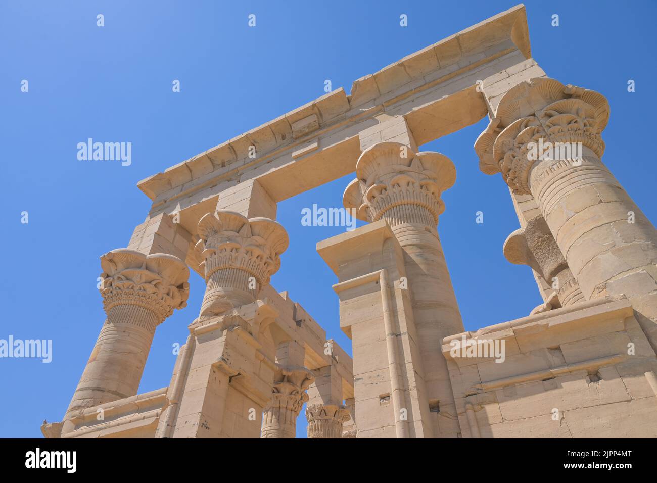 Trajan-Kiosk des Augustus, Tempelanlage Philae, Assuan, Ägypten Stock ...