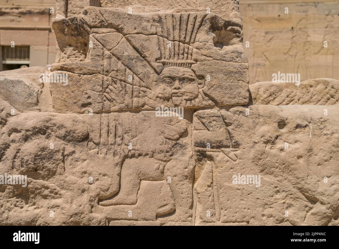 Gott Bes, Tempelanlage Philae, Assuan, Ägypten Stock Photo - Alamy