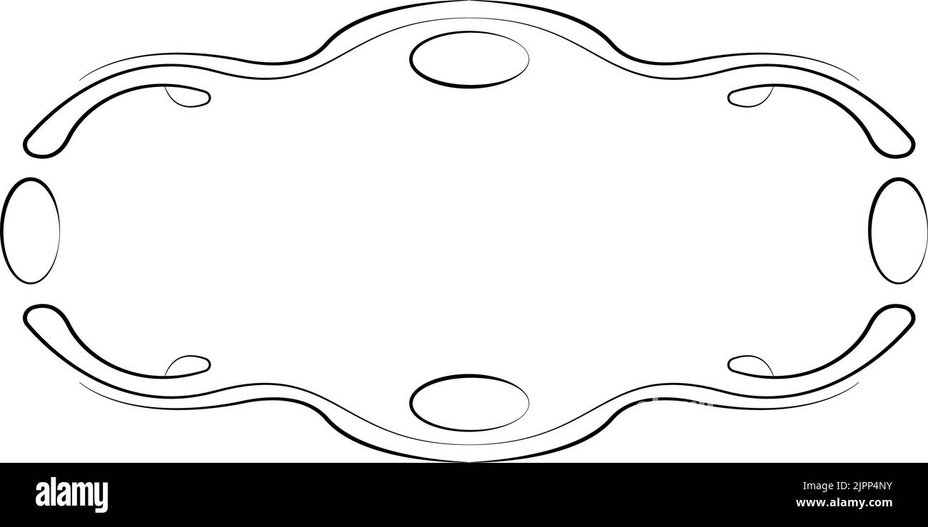 Blank template for text, isolated text box, vector ornaments ...