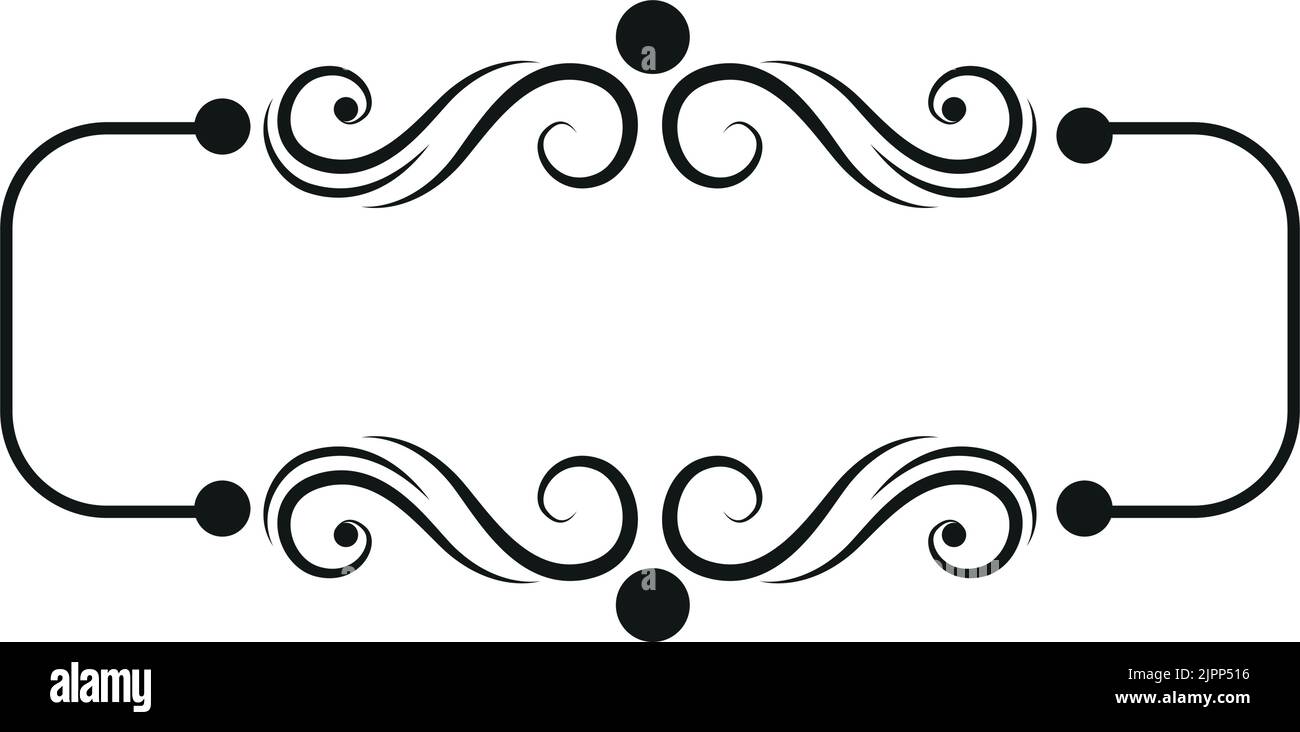 Blank template for text, isolated text box, vector ornaments ...